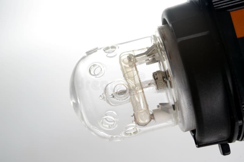 Professional Studio Flash Bulb Stock Photo - Image of light, powerful ...
