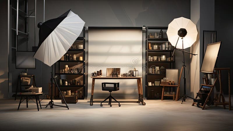 Professional Studio Lighting Stock Illustration - Illustration of ...