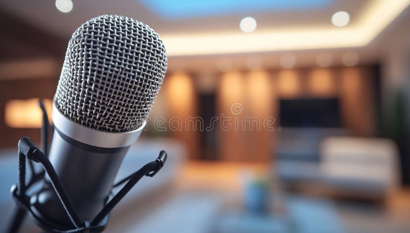 Professional Studio Microphone Closeup in Modern High Quality Image ...