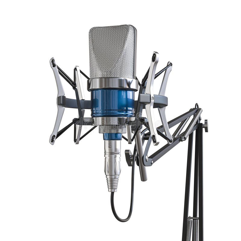 Professional Studio Microphone Stock Illustration - Illustration of ...