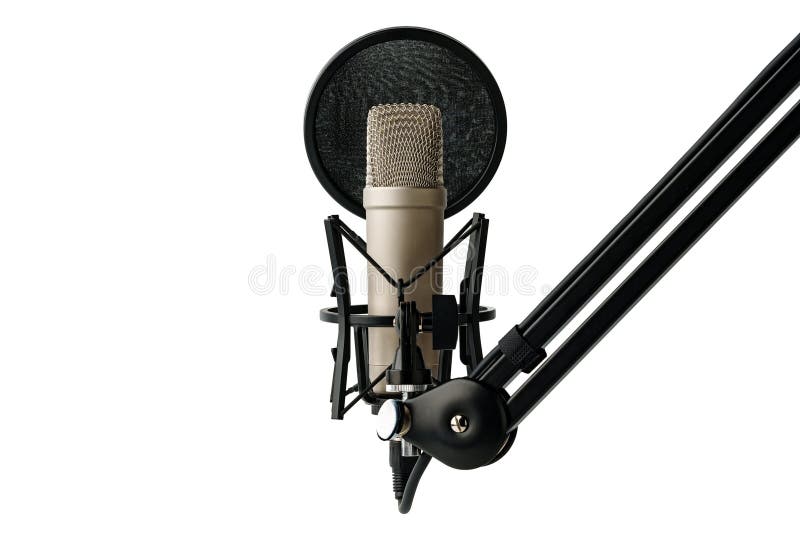 Professional Studio Microphone on the White Background Stock Image ...