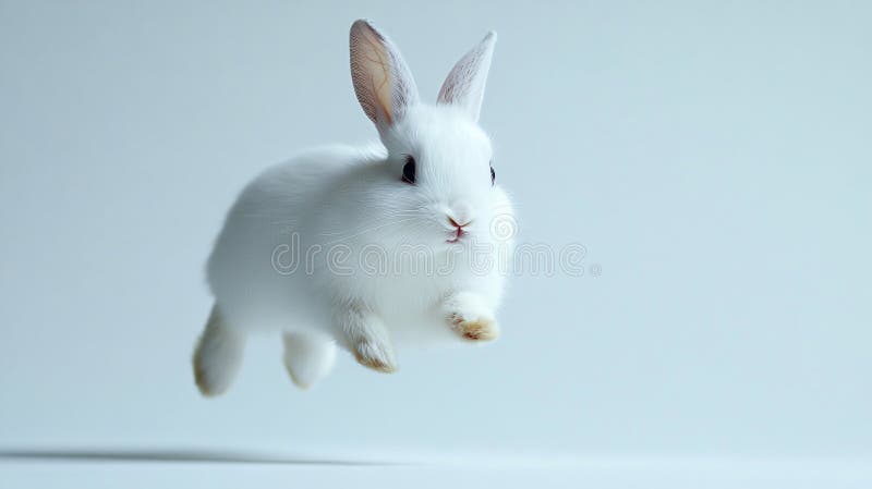 Professional Studio Portrait of Cute Rabbit Isolated on White ...