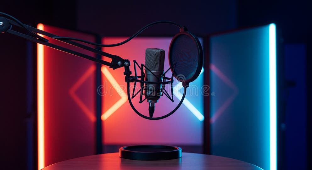 Professional Condenser Microphone Setup Stock Illustrations – 951 ...