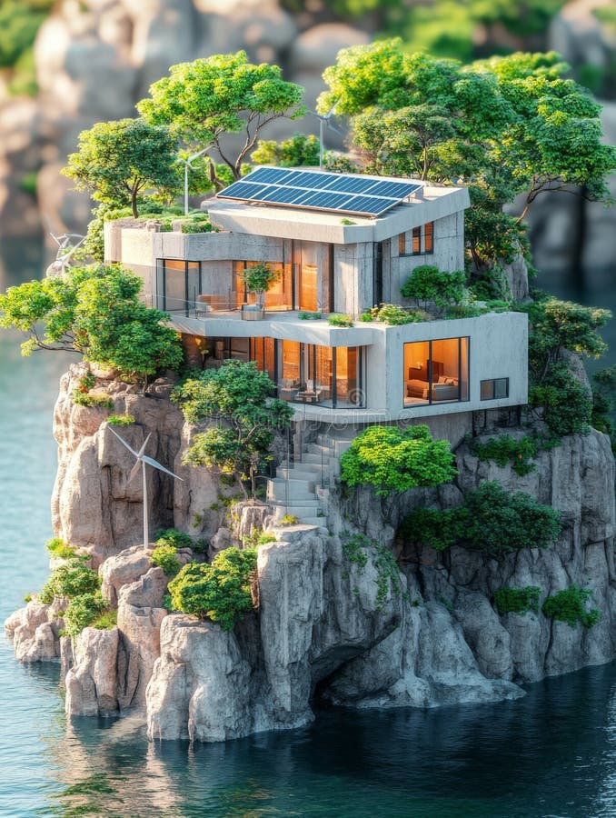 A Professional Studio Showcases Renewable Energy Solutions with Models ...