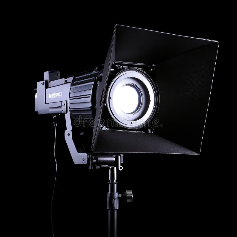 Professional Studio Spotlight with Fresnel Lens and Barn Doors ...