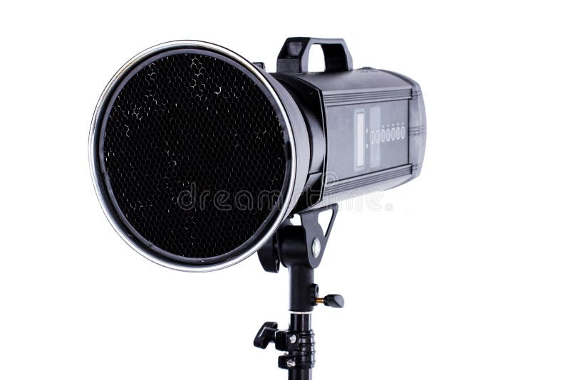 Professional Studio Strobe Close Up. Stock Photo - Image of accessory ...