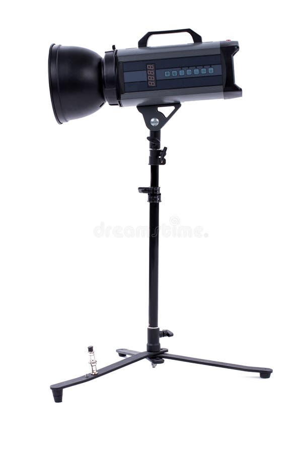 Professional Studio Strobe Flash Light. Stock Photo - Image of ...