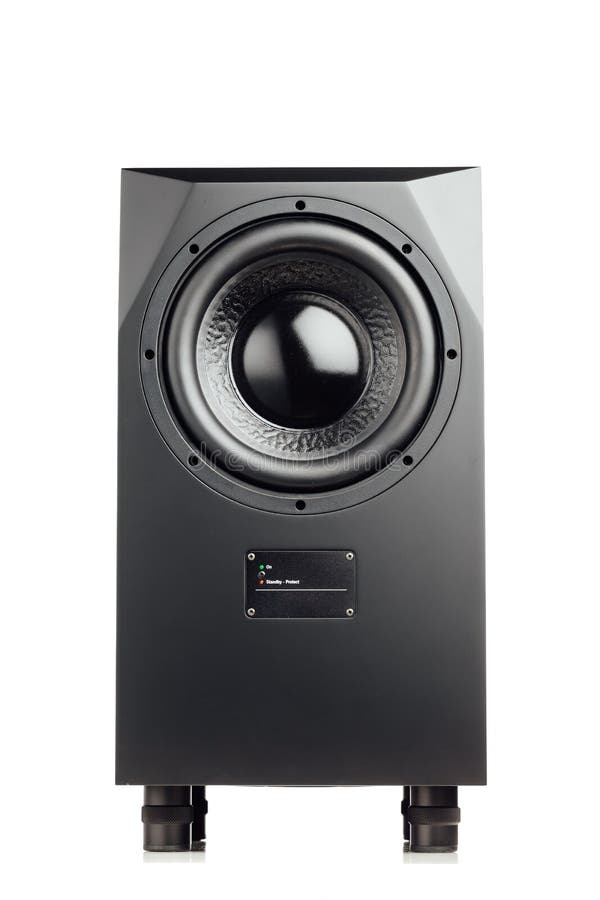 Professional Studio Subwoofer Speaker Isolated Stock Photo - Image of ...