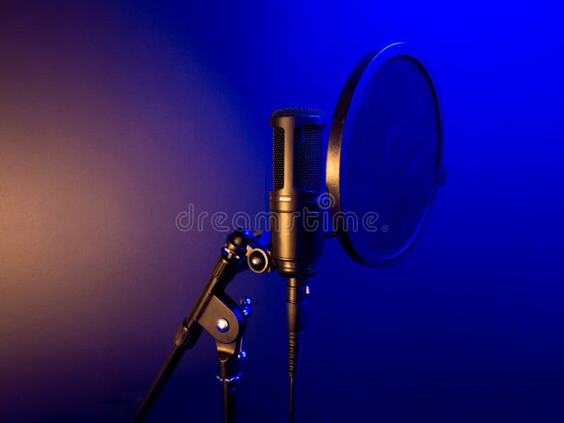Professional Studio Vocal Condenser Microphone Stock Photo - Image of ...