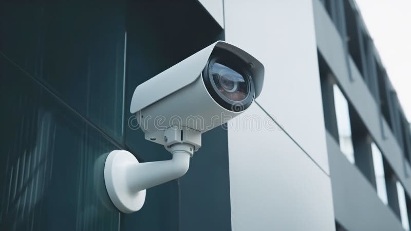 Professional Surveillance Cameras. Video Surveillance on the Wall in ...