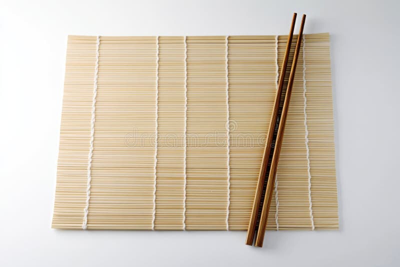 Professional Sushi Mat Ideal for Culinary Use with Chopsticks Set on a ...