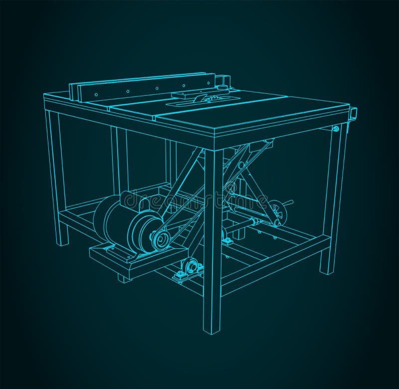 Professional table saw stock vector. Illustration of craft - 264083300