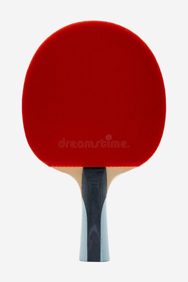 Professional Table Tennis Paddle with Red Rubber Surface in Vertical ...