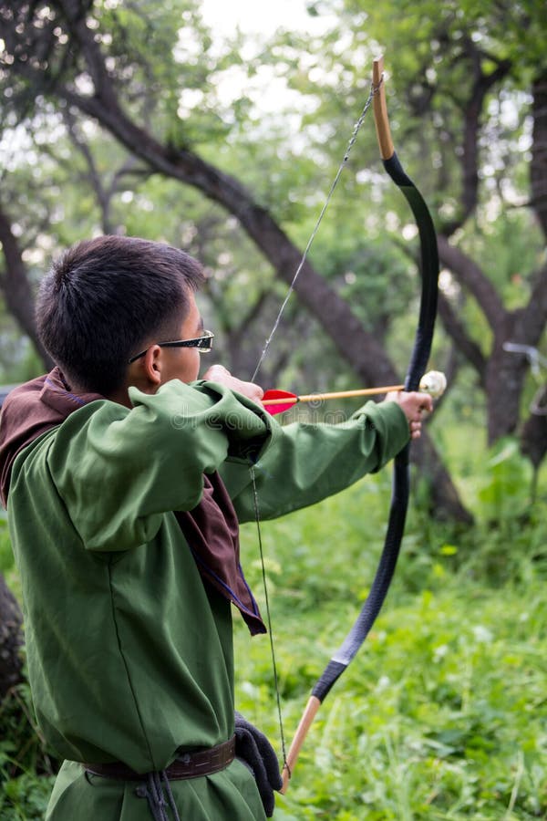 Professional Target Archery, Hunting in the Forest Stock Photo - Image ...