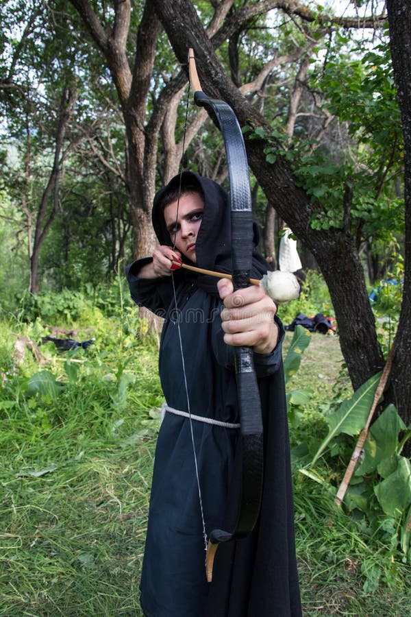 Professional Target Archery, Hunting in the Forest Stock Image - Image ...