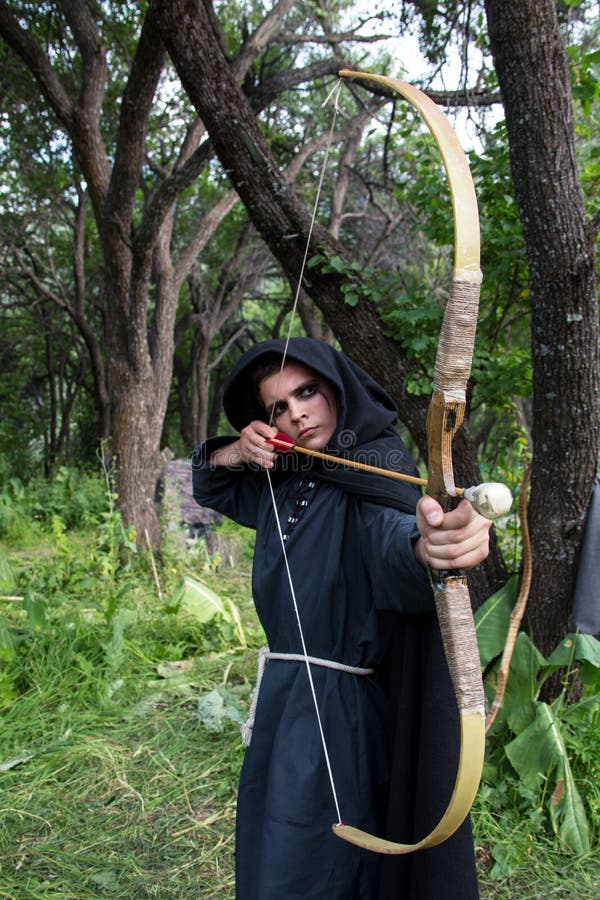 Professional Target Archery, Hunting in the Forest Stock Photo - Image ...