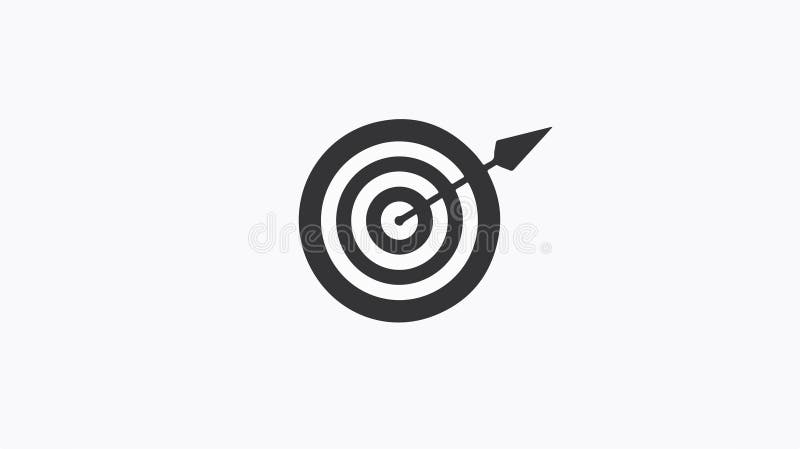Professional Target Icon for Assessment with Solid Design Stock Vector ...