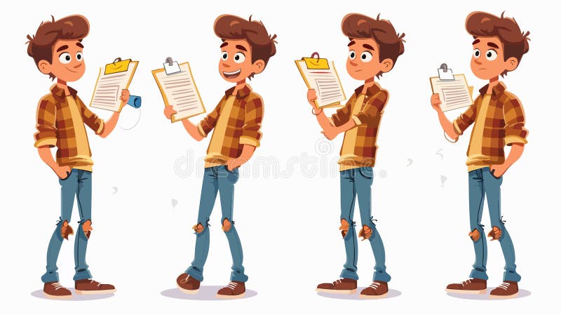 Professional Task Completion Concept in Isolated Cartoon Vector ...