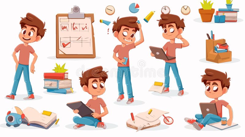 Professional Task Completion Concept in Isolated Cartoon Vector ...