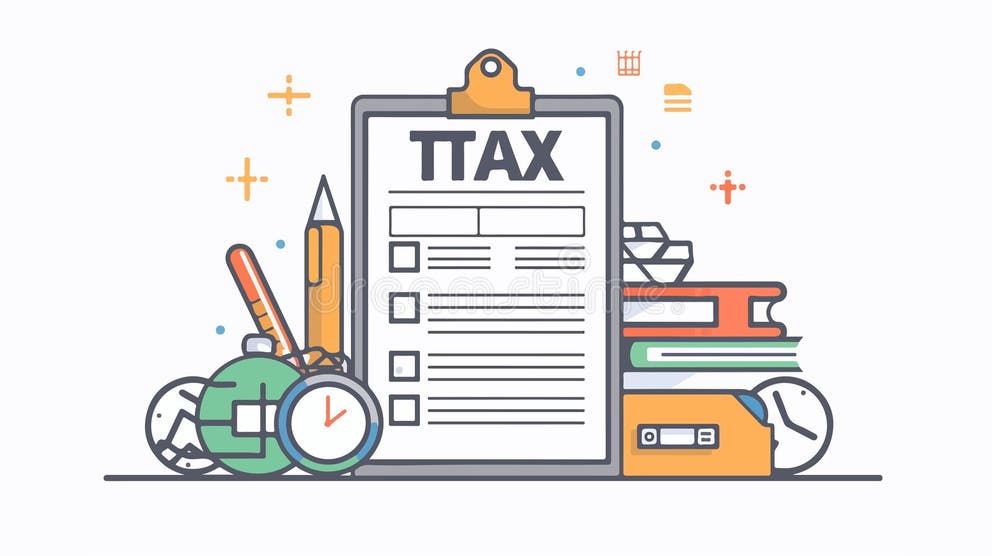 Professional Tax Form Document Signing Icon Vector Stock Vector ...