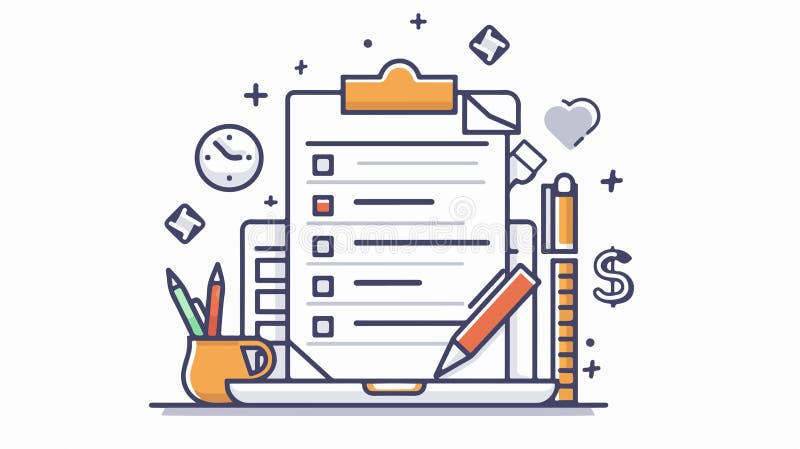 Professional Tax Form Document Signing Icon Vector Stock Vector ...