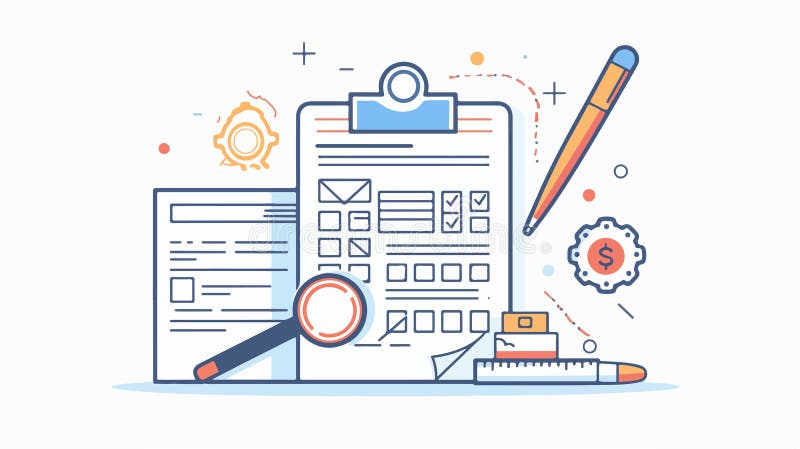 Professional Tax Form Document Signing Icon Vector Stock Vector ...