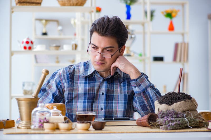 The Professional Tea Expert Trying New Brews Stock Photo - Image of ...