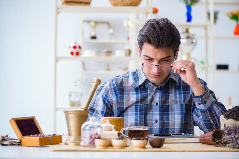 The Professional Tea Expert Trying New Brews Stock Photo - Image of ...