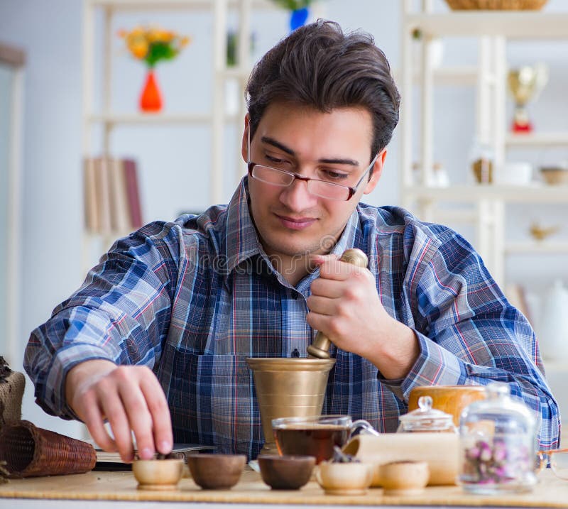 Professional Tea Expert Trying New Brews Stock Image - Image of cafe ...