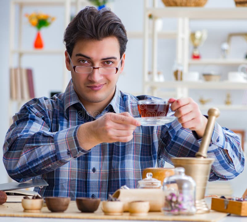 Professional Tea Expert Trying New Brews Stock Image - Image of healthy ...