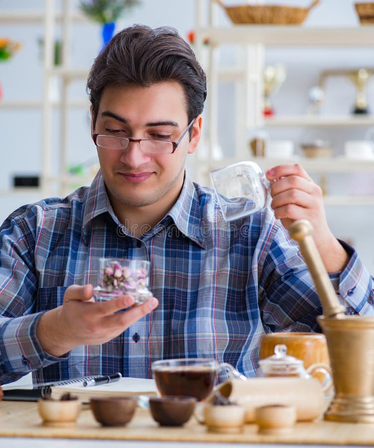 Professional Tea Expert Trying New Brews Stock Photo - Image of brew ...