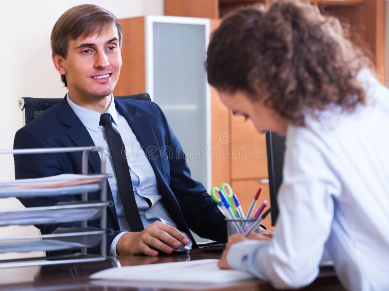 Professional Teaching New Employee Stock Photo - Image of indoors ...