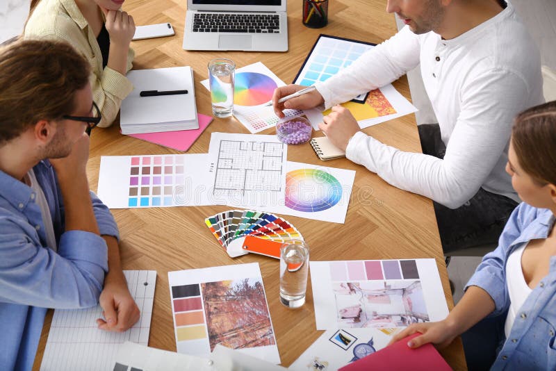 Professional Team of Interior Designers Working Stock Photo - Image of ... Professional Team of Interior Designers Working Stock Photo - Image of ...
