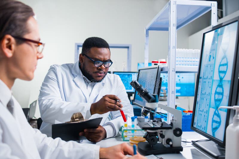 Professional Team of Scientists is Working on a Vaccine in a Modern ...