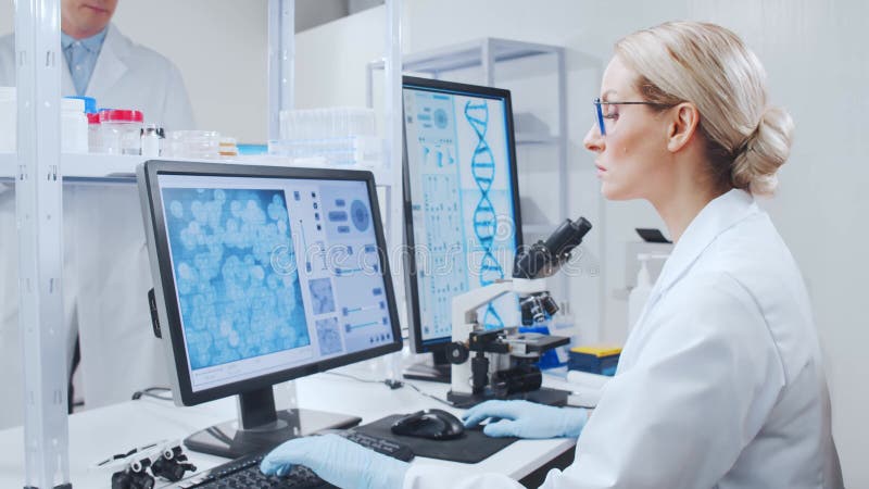 Professional Team of Scientists is Working on a Vaccine in a Modern ...