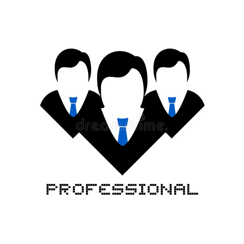 Professional teamwork icon stock vector. Illustration of worker - 136400180