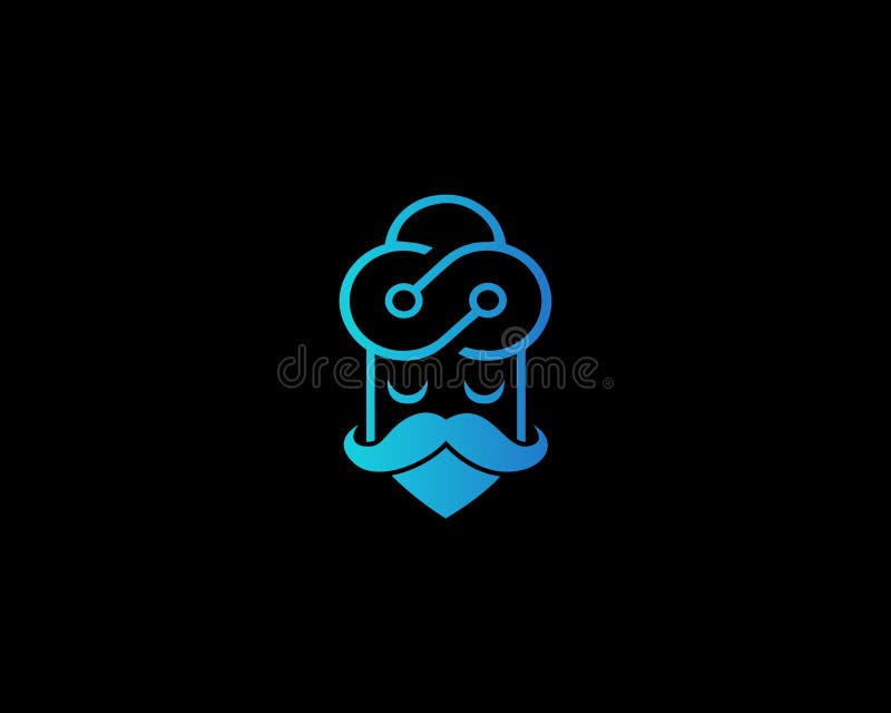 Professional Tech Guru Logo Icon. Stock Vector - Illustration of ...