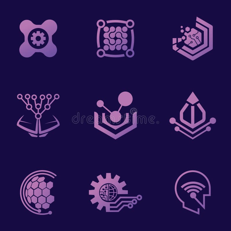 Professional Tech Logo Icon Vector Design Bundle for Business and ...
