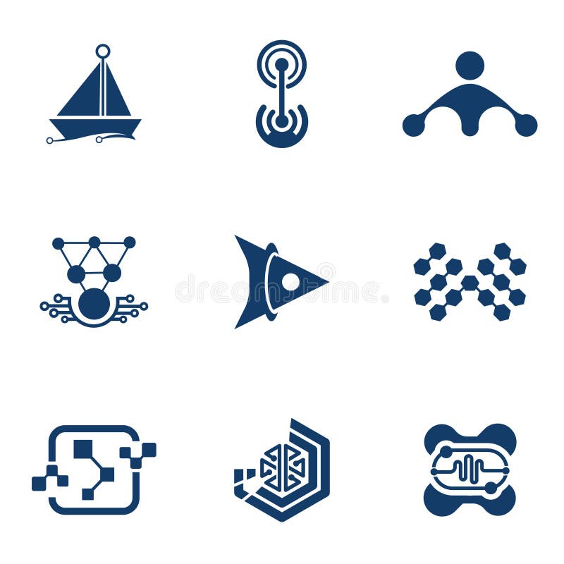 Professional Tech Logo Icon Vector Design Bundle for Business and ...