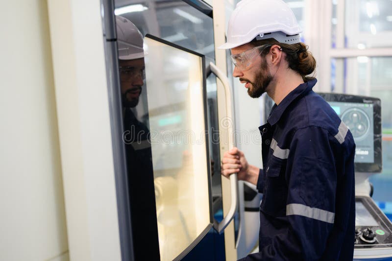 Professional Technician Checking and Repairing Part of Automatic ...