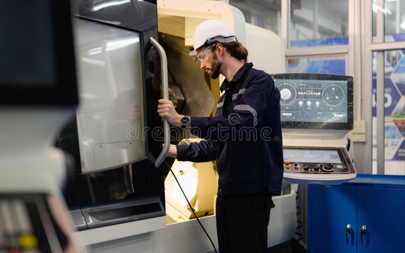 Professional Technician Checking and Repairing Part of Automatic ...