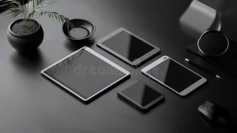 Professional Technology Concept Minimalist Digital Layout Mockup ...