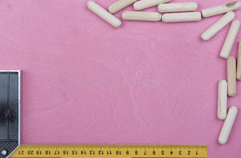 Three Chisels on a Pink Background Stock Image - Image of steel ...