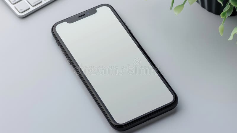 Professional Top View Smartphone Mockup on White Table for Impactful ...