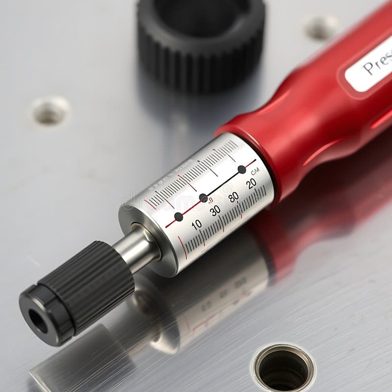 A Professional Torque Screwdriver with a Precision Scale Placed on a ...