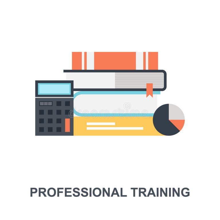 Professional Training Flat Icon Design Concept Stock Vector ...