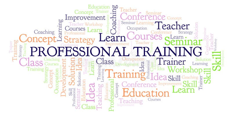 Professional Training Word Cloud Stock Illustration - Illustration of ...