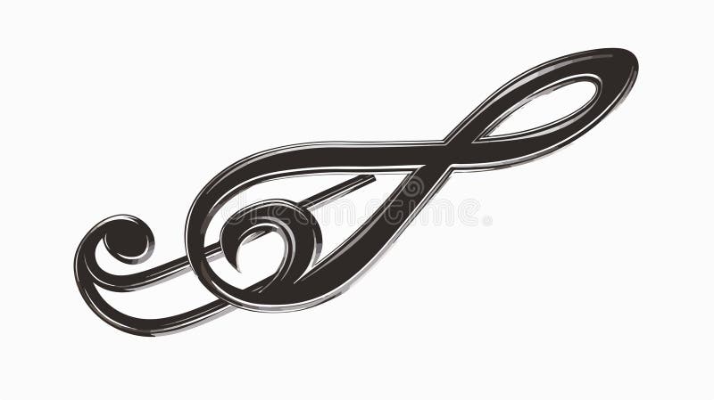 Professional Treble Clef Vector Illustration on White Background Stock ...