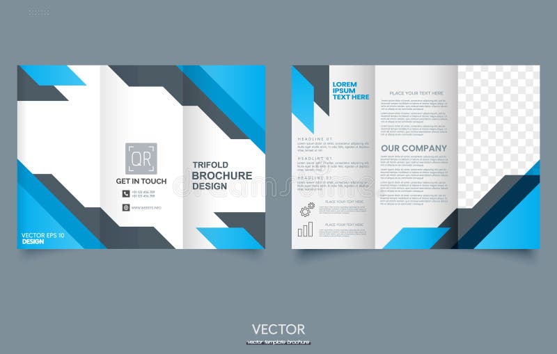 Professional Trifold Booklet Design Template in a Modern Style. an ...