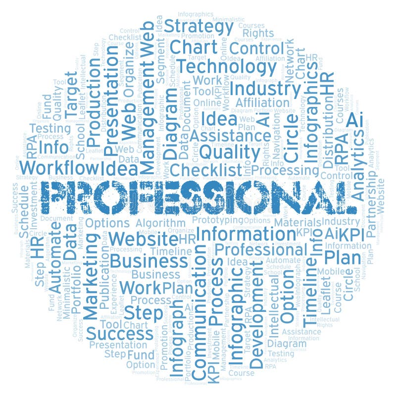 Professional Typography Word Cloud Create with the Text only. Stock ...